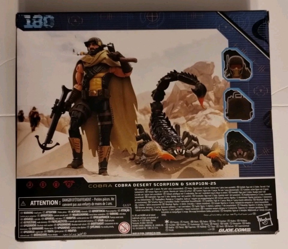G.I. Joe Classified Series #180 Cobra Desert Scorpion & SKRP10N-25 New ...