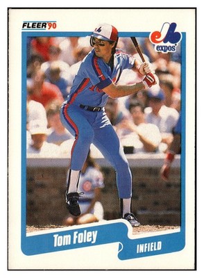 Tom Foley 1990 Fleer #344 Montreal Expos Baseball Card *311 | eBay