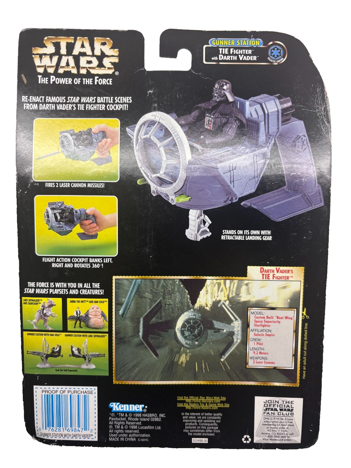 Kenner Star Wars POTF Gunner Station - Tie Fighter with Darth Vader ...
