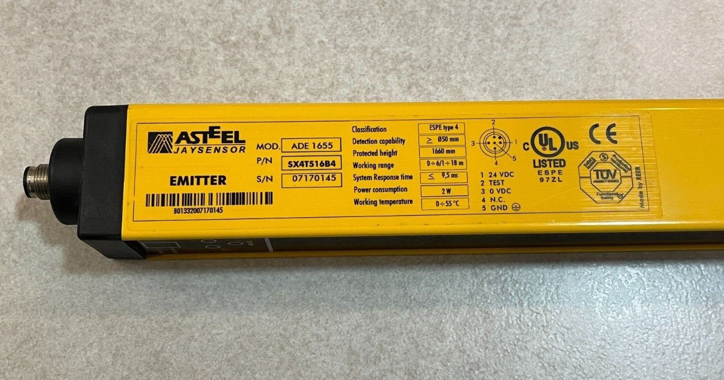 SX4R516B4 - ASTEEL JAY SENSOR SAFETY LIGHT BARRIER RECEIVER ADR 1655 ...
