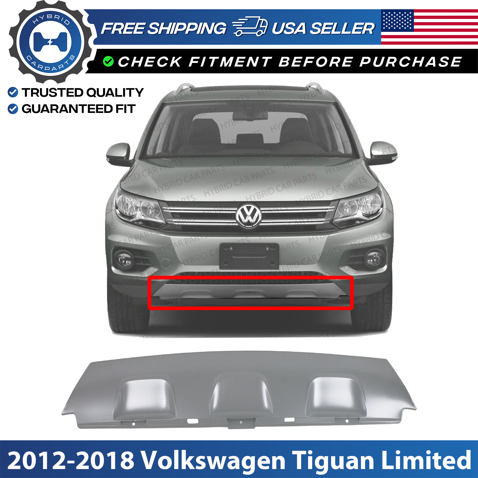 New Front Air Dam Deflector Lower Valance Apron for VW Volkswagen ...