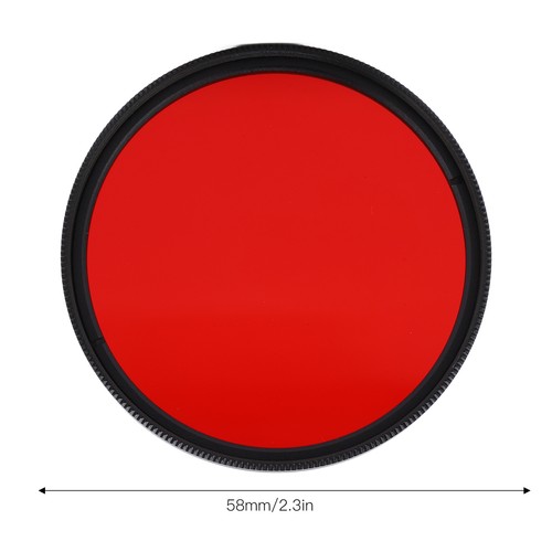 (58mm)Full Red Color Filter Threaded Camera Lens Filter For 67mm 62mm ...