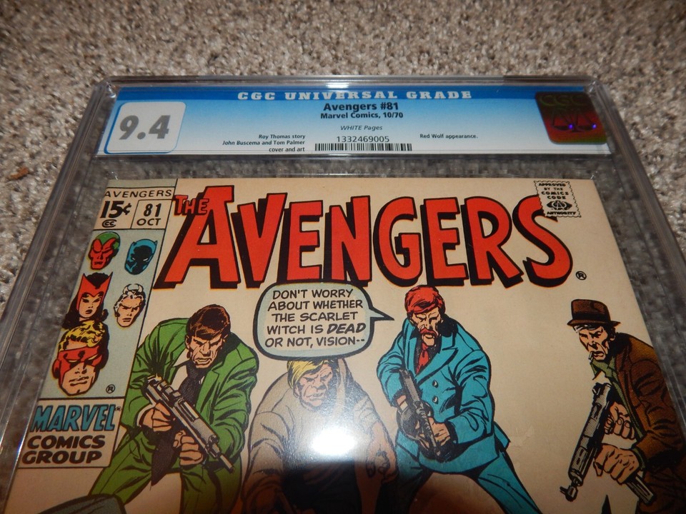 THE AVENGERS # 81 CGC 9.4 WHITE PAGES! VISION & SCARLET WITCH X-MEN WANDA PIETRO | eBay