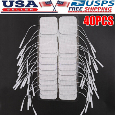 40 TENS Electrode Pads EMS Replacement Unit 7000 3000 2x2 Muscle ...