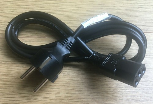 MAINS EU PLUG TO IEC KETTLE LEAD POWER CABLE CORD BLACK EUROPEAN 1.8m ...