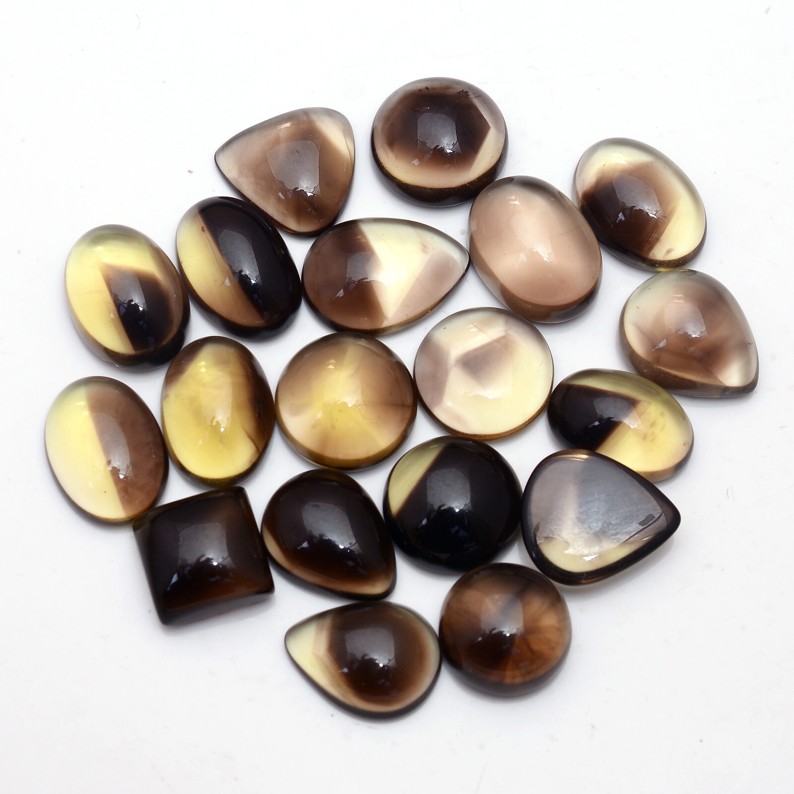 168 Cts Natural Lemon Bio Quartz 12mm-17mm Cabochon Untreated Loose ...