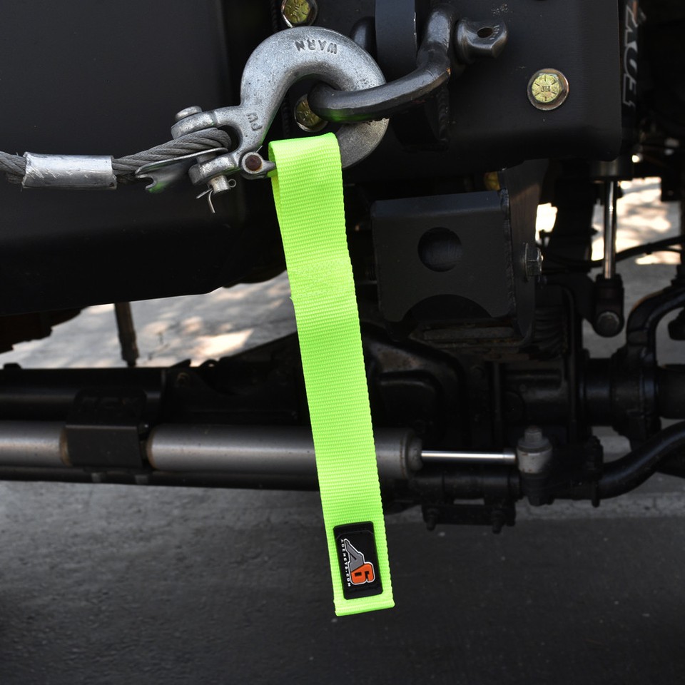 Agency 6 Heavy Duty Hook / Winch Pull Strap - 1.5" Wide 7 colors to ...