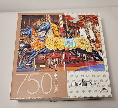 Carousel Horse Jigsaw Puzzle - 750 Pieces - Big Ben - Milton Bradly | eBay