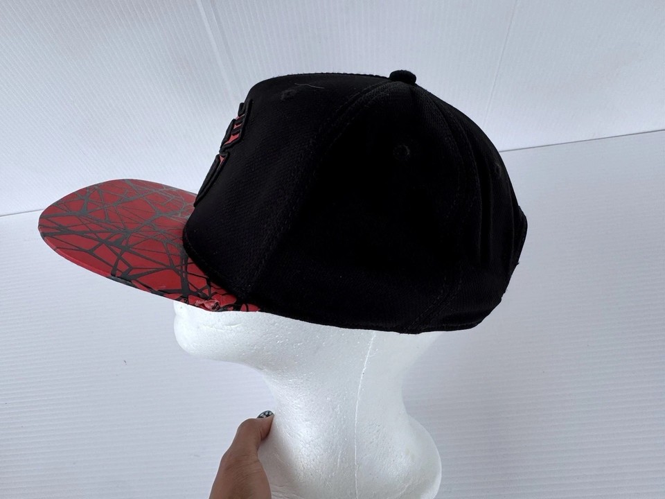 Marvel Spider-Man 2099 Snapback Hat Black Red Web Flat Bill Cap ...
