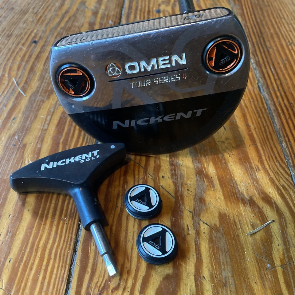 Pre-owned Nickent Omen Tour Series 4 Putter, RH 34in Super Stroke Slim ...