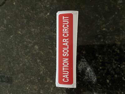 Caution Solar Circuit Vinyl Label 50 Pieces UV Rated PV Stickers | eBay