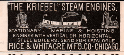 LATE 1890 'S AD KRIEBEL STEAM ENGINES MARINE HOISTING RICE WHITACRE | eBay