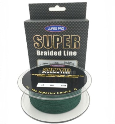 Lures Pro 150 Yard Fishing Braided line Green Yellow 8 10 20 30 40 50 ...