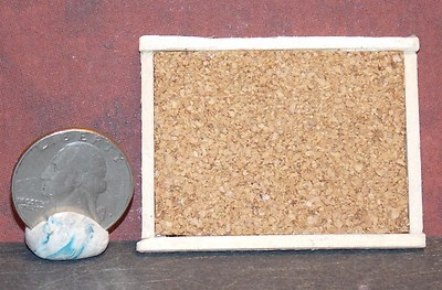 Dollhouse Miniature Bulletin Cork Board 1:12 one inch scale A17 Dollys ...
