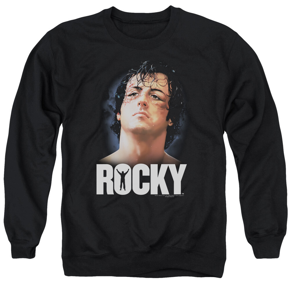 Rocky Sweatshirt Close Up Black Pullover | eBay