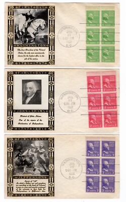 Presidential Series Set/3 Booklet Pane FDCs - Louis Weigand Photo ...