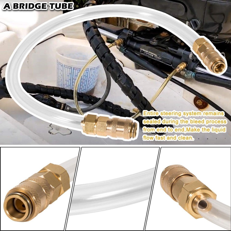 2X Boat Bleed Kit Filler Kit Bleeder Hose For Seastar Hydraulic ...