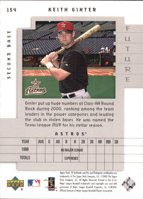 2000 SP Authentic #154 Keith Ginter FW RC /1700 - NM-MT | eBay