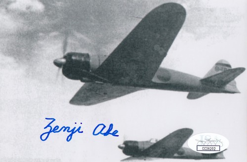 Zenji Abe Japanese WWII Pearl Harbor Attack Pilot JSA SIGNED 4x6 PHOTO ...