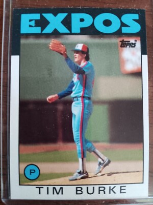 TIM BURKE EXPOS 1986 TOPPS BASEBALL CARD #258 | eBay