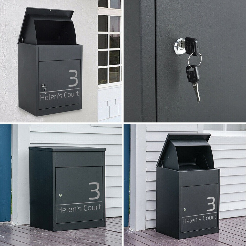Large Parcel Delivery Drop Box Lockable Outdoor Storage Personalised ...