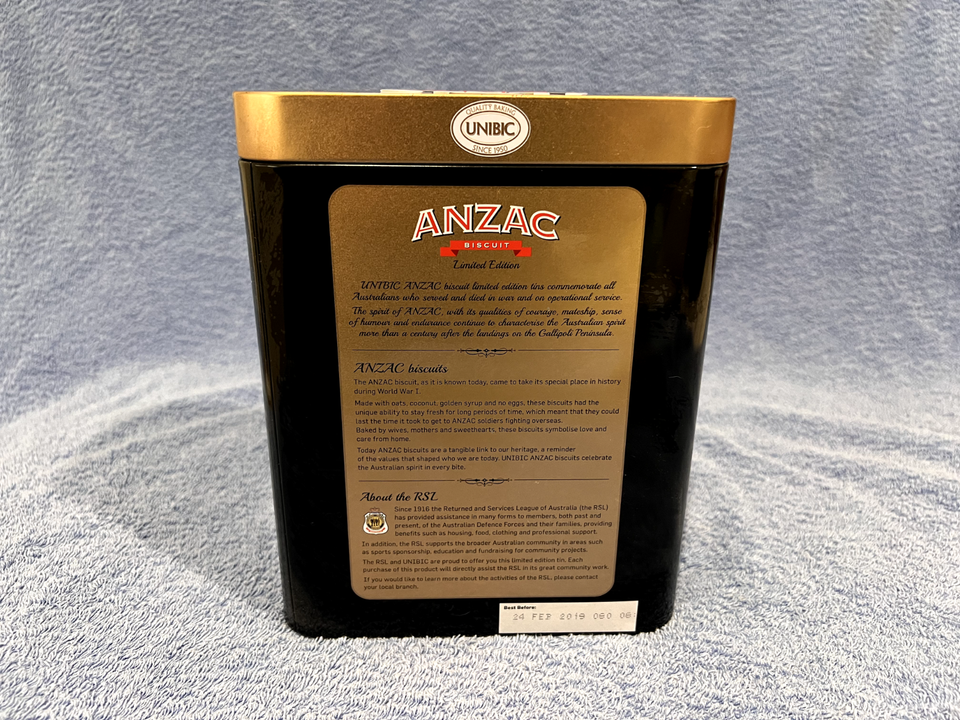 UNIBIC ANZAC Biscuit 2018 Limited Edition Collectors Tin | eBay Australia
