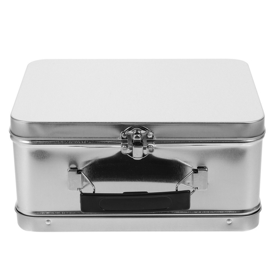 Trinket Box Jewelry Storage Case Keepsake Tinplate Storage Box with ...