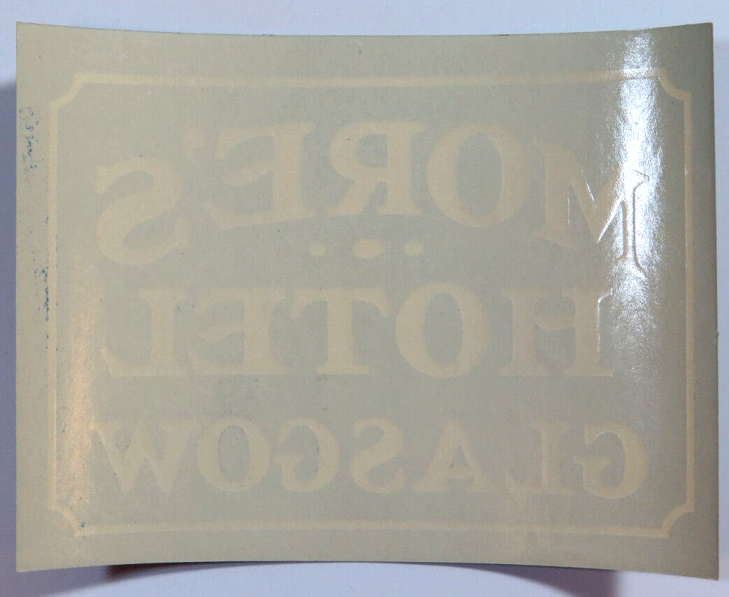 Vintage Luggage Label Mores Hotel Glasgow Scotland | eBay
