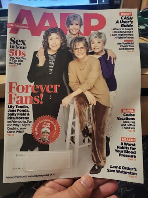 AARP Magazine Feb 2023 Tom Brady Interview Lily Tomlin Jane Fonda Sally ...