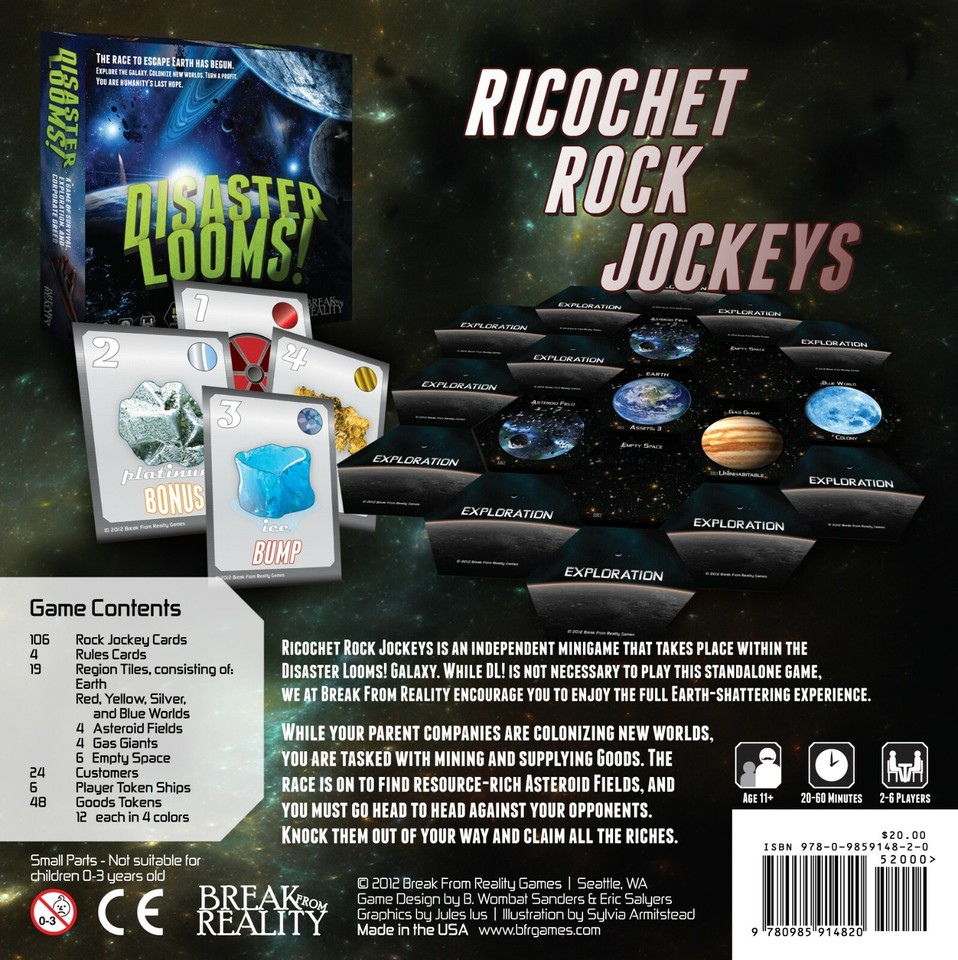 Ricochet Rock Jockeys Game Disaster Looms Break from Reality 9780985914820| eBay