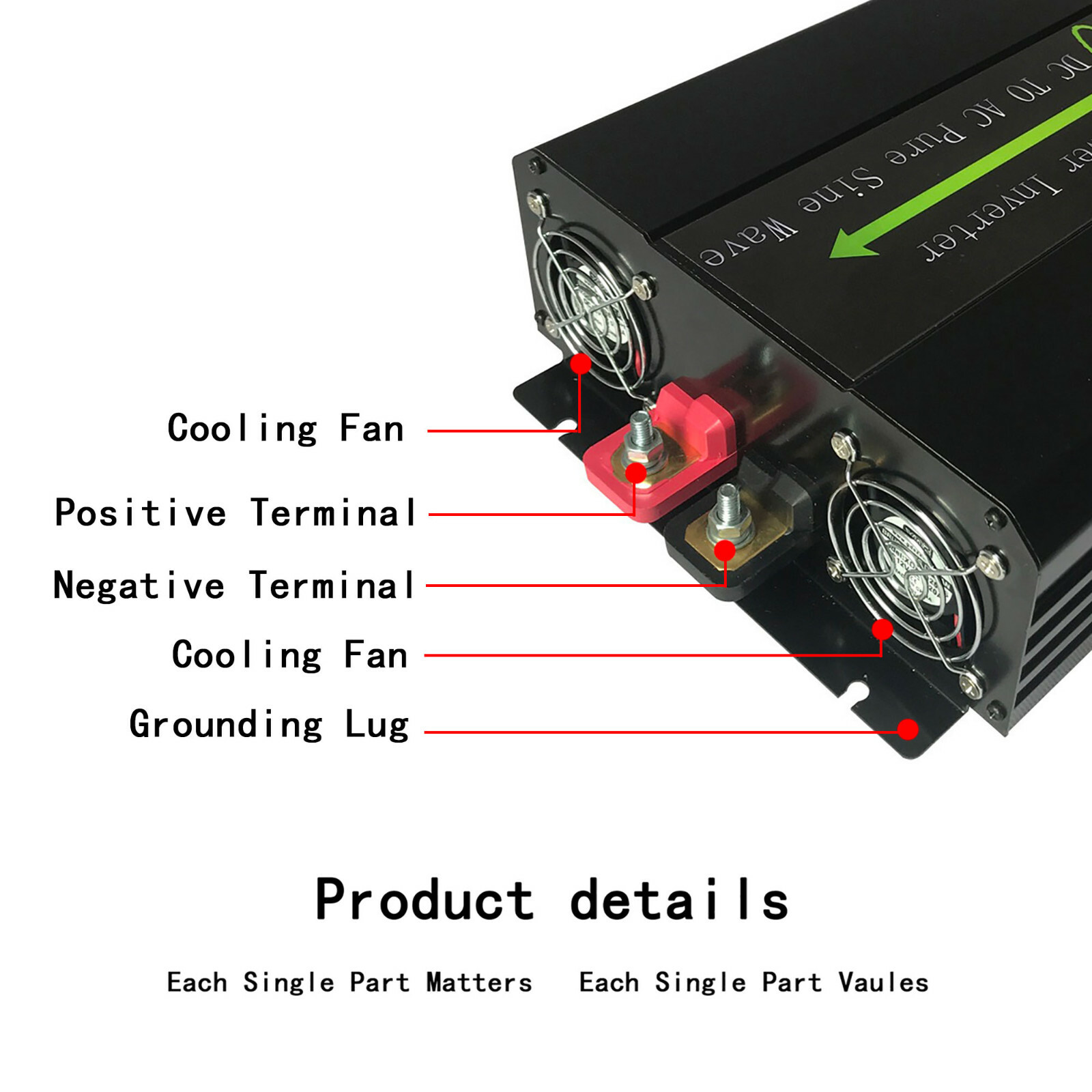 2000W Off Grid Pure Sine Wave Power Inverter 12V/24V DC to 110V 120V AC ...