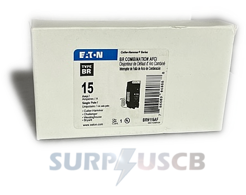 Eaton BRN115AF AFCI Circuit breaker, 1-Pole, 120VAC, 15A, Plug-in ...