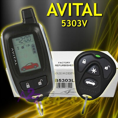 AVITAL 5303L 2-WAY REMOTE AUTO CAR START STARTER & ALARM SECURITY ...