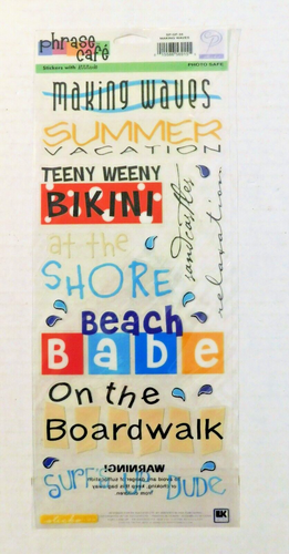 Making Waves Journaling Scrapbook Stickers Beach Boardwalk SPGF34 EK ...