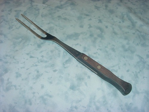 Vintage Ekco Flint Two-Tine Fork G730 11.75" Stainless Vanadium Steel USA Made | eBay