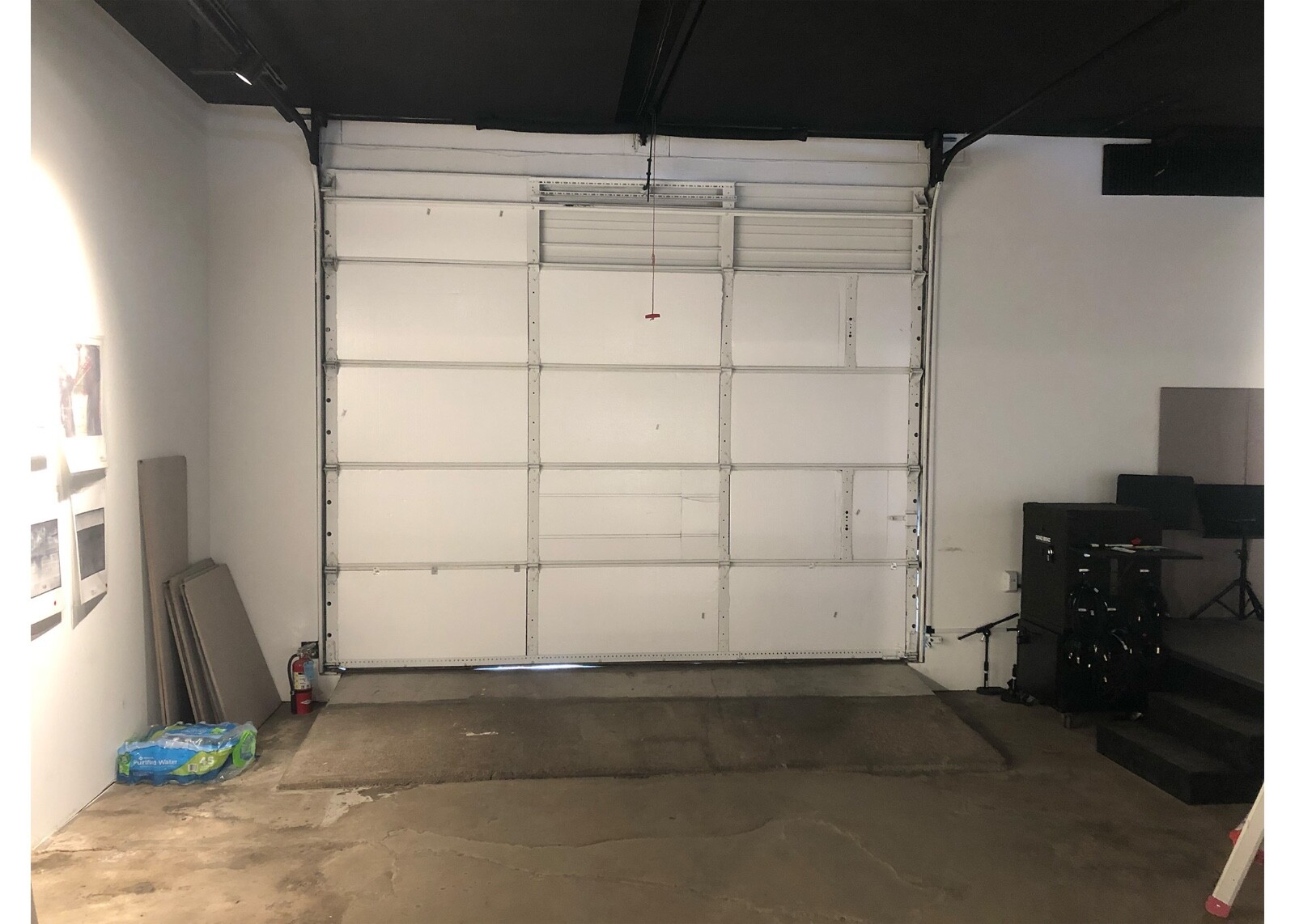 complete Lift Master garage door, with motor, rails, springs, remote ...