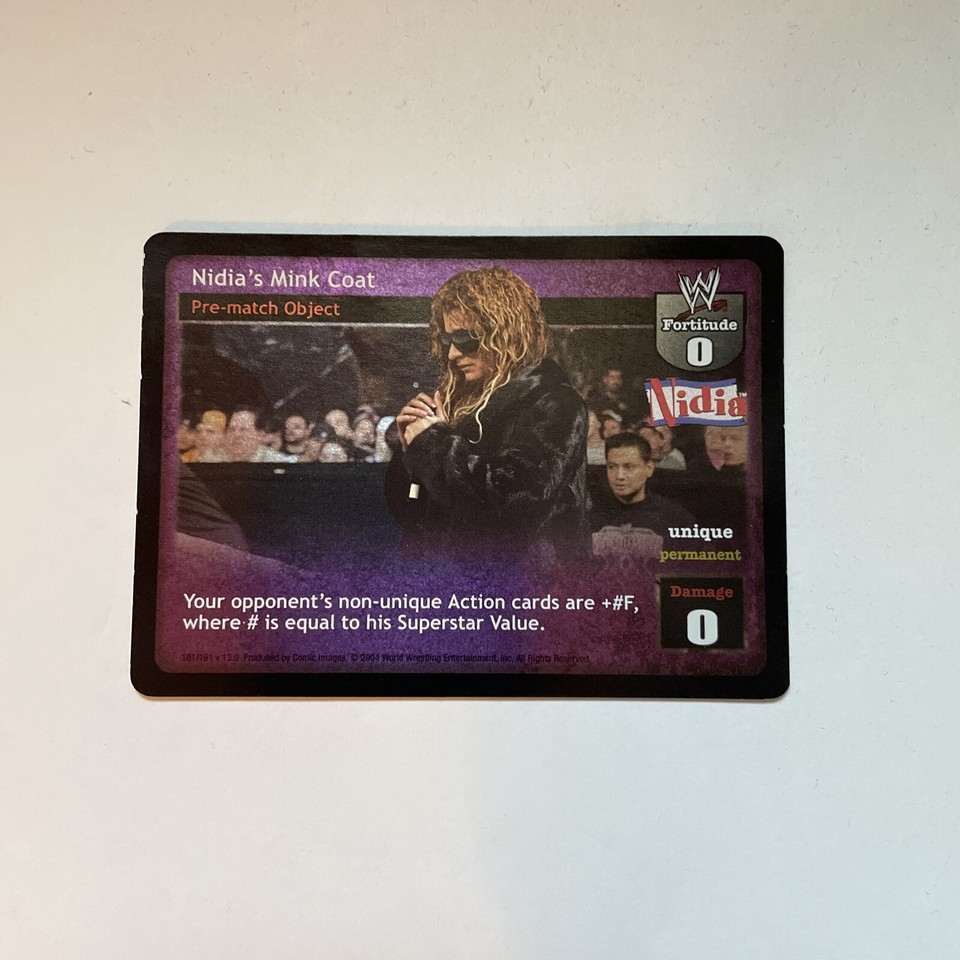 Nidia's Mink Coat Foil card for Nidia WWE WWF Raw Deal card game ccg | eBay