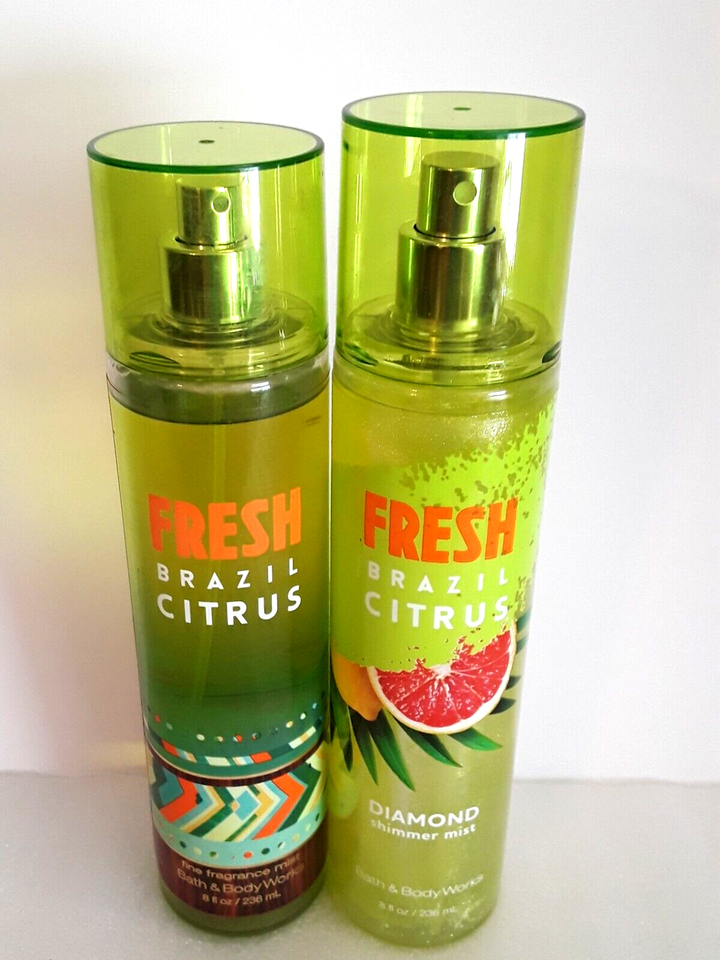 Bath Body Works Fresh Brazil Citrus Fragrance Mist & Diamond Shimmer ...