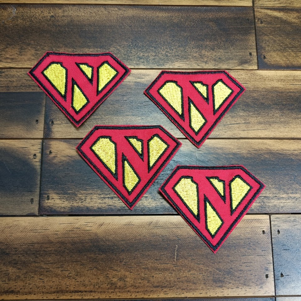 Superman Logo Patch Iron-On Superman Logo Superman Alphabet Super Hero ...