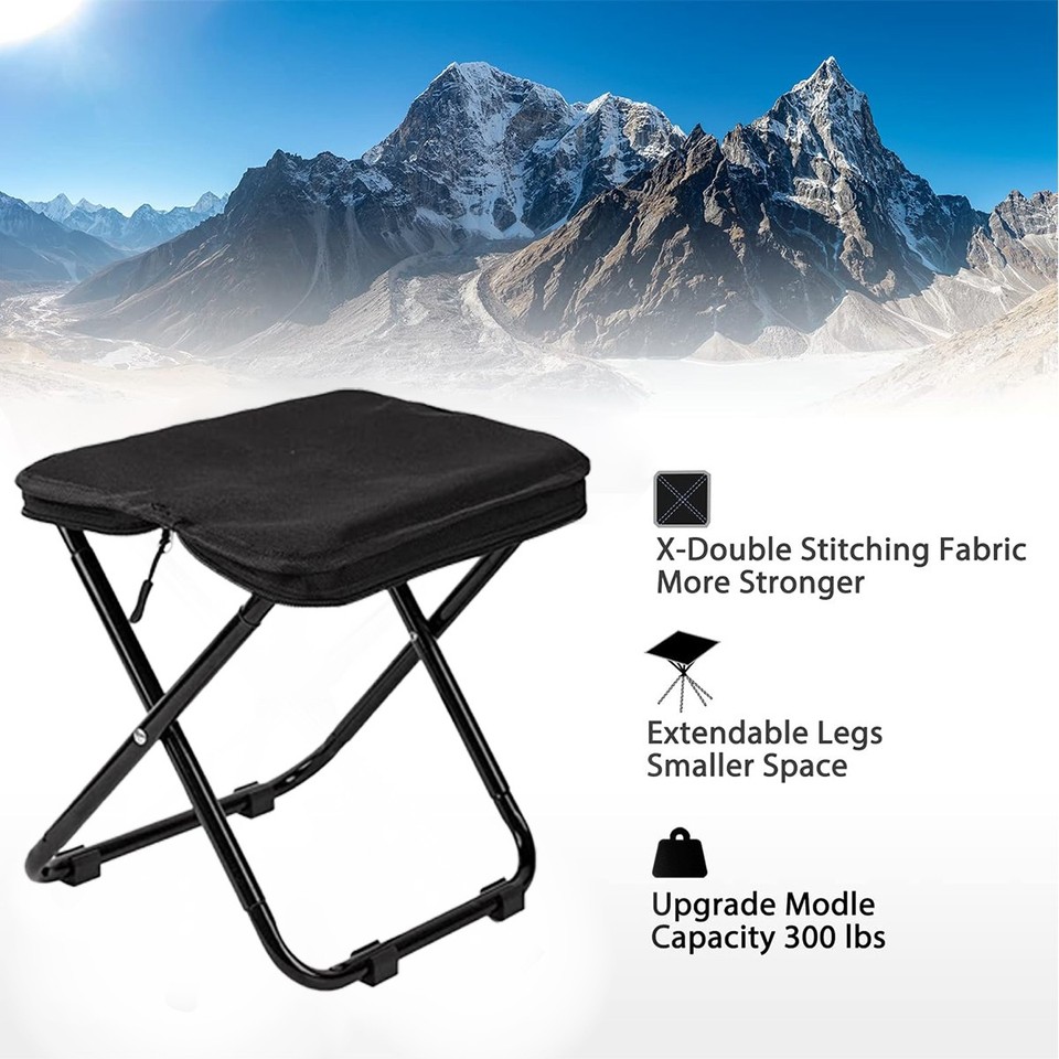 Small Folding Stool Mini Portable Outdoor Camping Chair Foldable Hiking ...