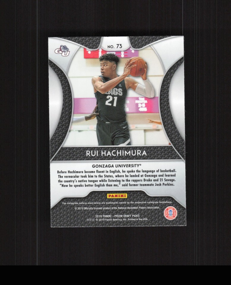 2020 Panini Prizm Draft Picks Collegiate #73 Rui Hachimura ROOKIE CARD ...