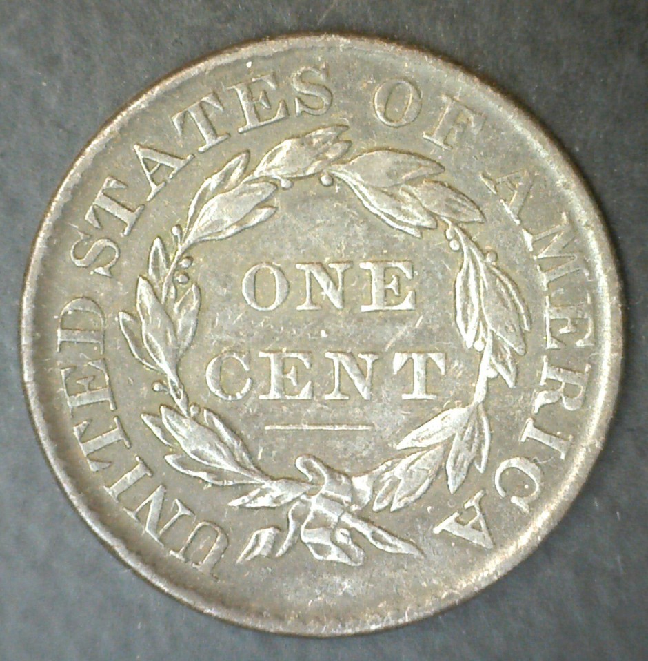 1827 Coronet Head US One Cent XF Penny Coin 1c Large Cent Copper Coin ...