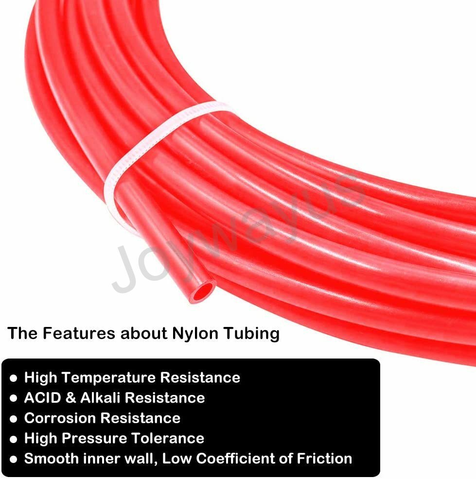 6 mm Tube OD Pneumatic Nylon Air Line Hose Fluid Transfer System 32.8ft ...