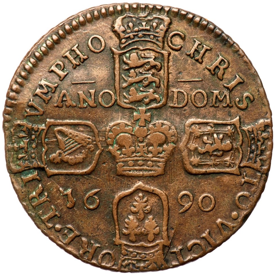 1690 Ireland James II Crown Gun Money Colonial Coin | eBay