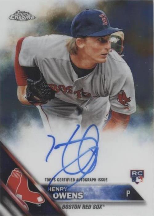 2016 Topps Chrome - Rookie Autographs Henry Owens #RA-HOW (AU, RC) for ...