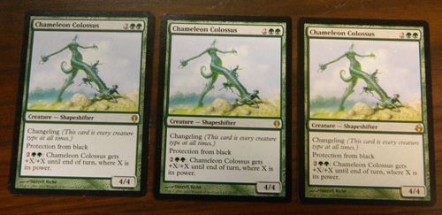 MTG Morningtide Rare Chameleon Colossus x3 LP - Excellent Condition | eBay