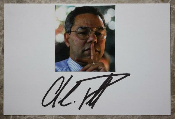 Secretary of State General Colin Powell signed / autographed large ...