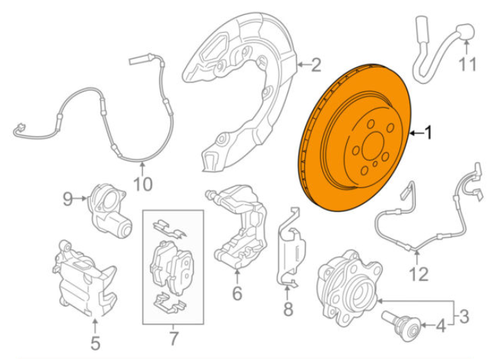 BMW 7 G12 Rear Side Brake Disc 34216860927 6860927 NEW GENUINE | eBay