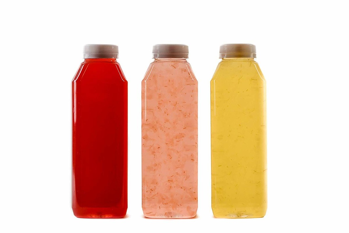 Juice Bottle 30 Pack 16oz Clear Plastic S With Tamper-Evident Lids ...