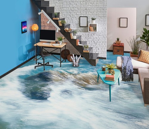 3D Sea Water Flow O4090 Floor WallPaper Murals Wall Print Decal 5D Romy ...